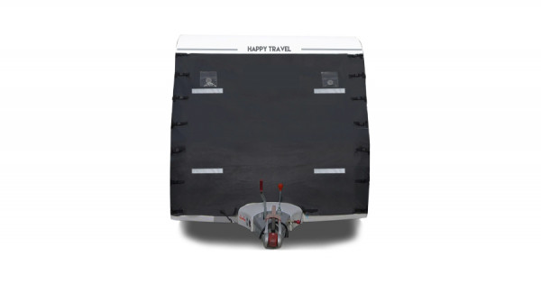 Caravan Front Cover with LED lights and reflective strips.